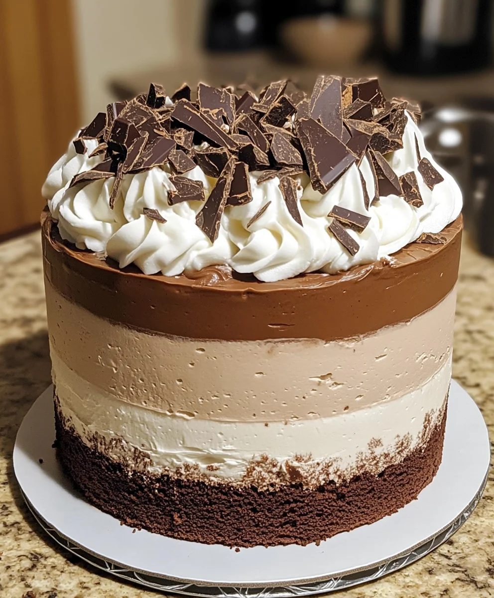 Triple Chocolate Mousse Cake