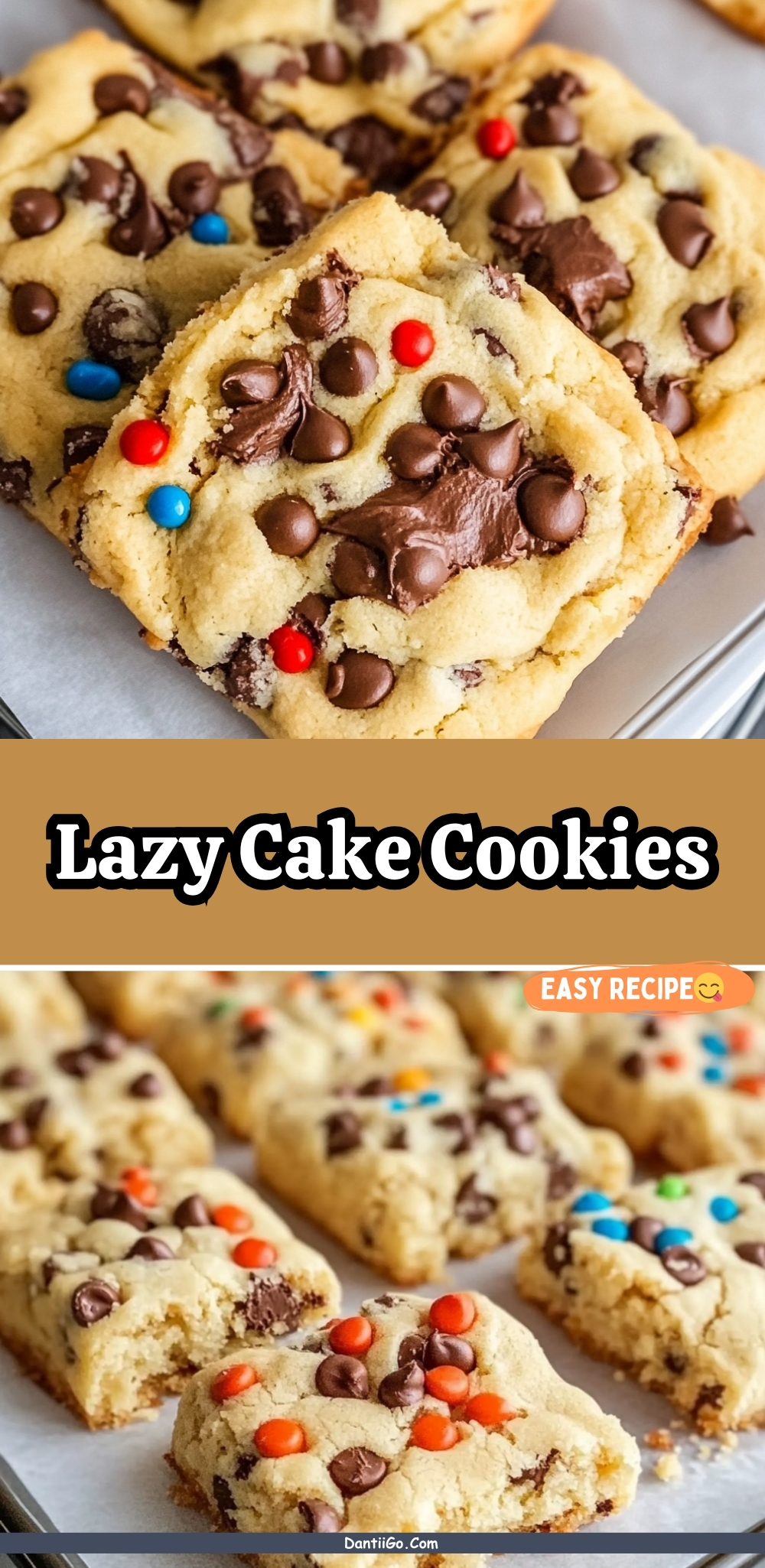 Lazy Cake Cookies